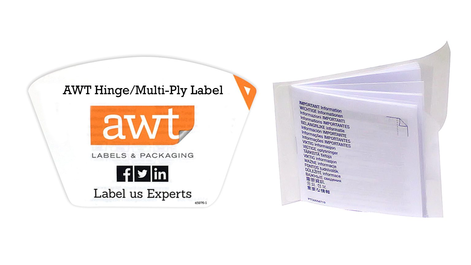 Extended Content >Hinge Multi-Ply Labels - AWT Labels & Packaging